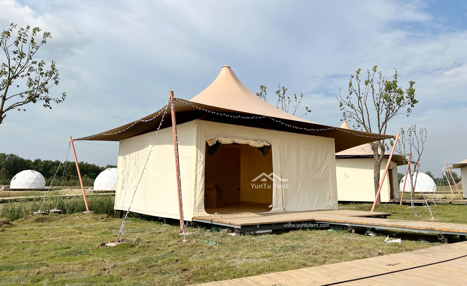 The Best Glamping Tents - Square Safari Tent With Bathroom